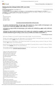 RELIEVING PHYSICALLY CHALLENGED CHILDREN, DHFL SCAM VICTIMS: A LETTER ...