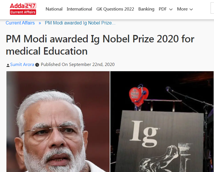 Nominating Hon’ble Prime Minister of India, Mr. Narendra Modi, for the ...