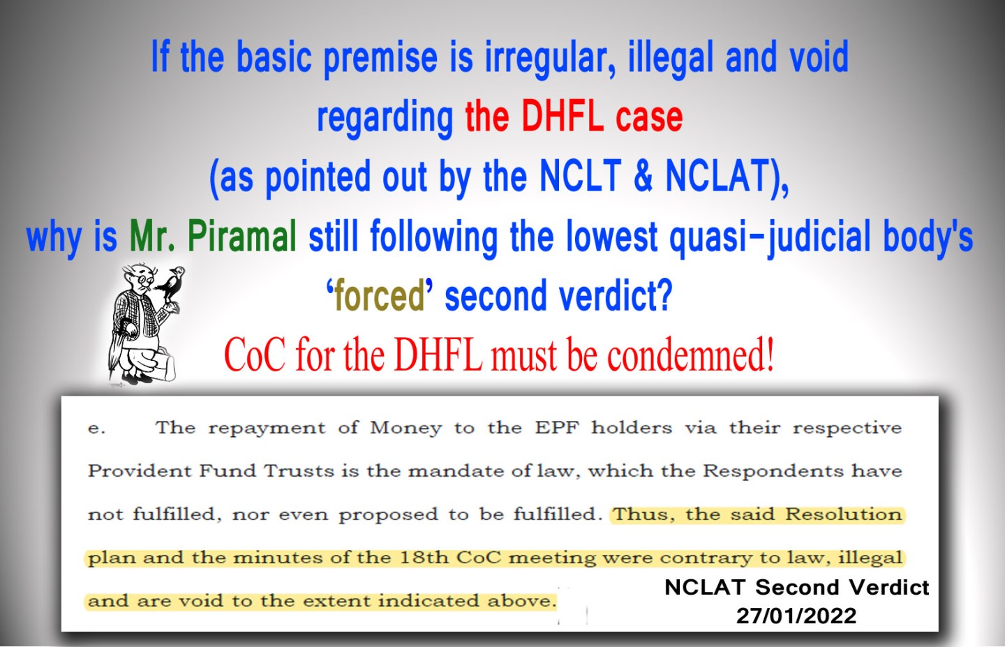 The DHFL Case and the Contradictory Verdicts of the NCLAT – Once in a ...