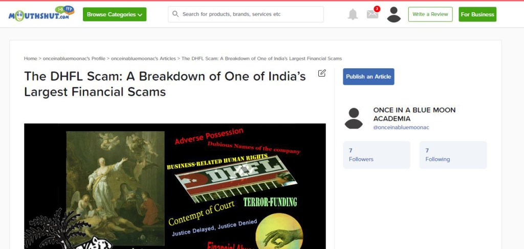 Mouthshut, Why Are You Shutting The Mouths of DHFL Victims? – Once in a ...